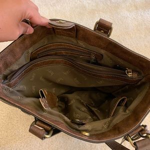 b.o.c. | Bags | Boc Black And Brown Leather Shoulder Bag | Poshmark